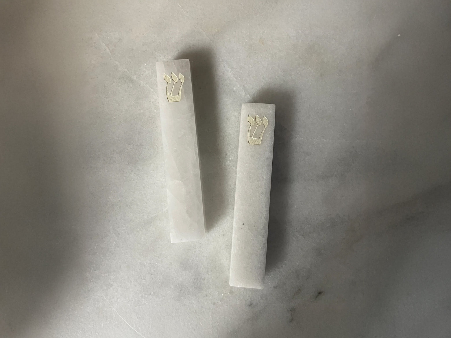 Lines Mezuzah Black Background Detail — The Modern Mezuzah